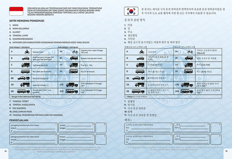 Mẫu giấy phép lái xe quốc tế IAA - IDP chuẩn nhất phổ biến nhất hiện nay